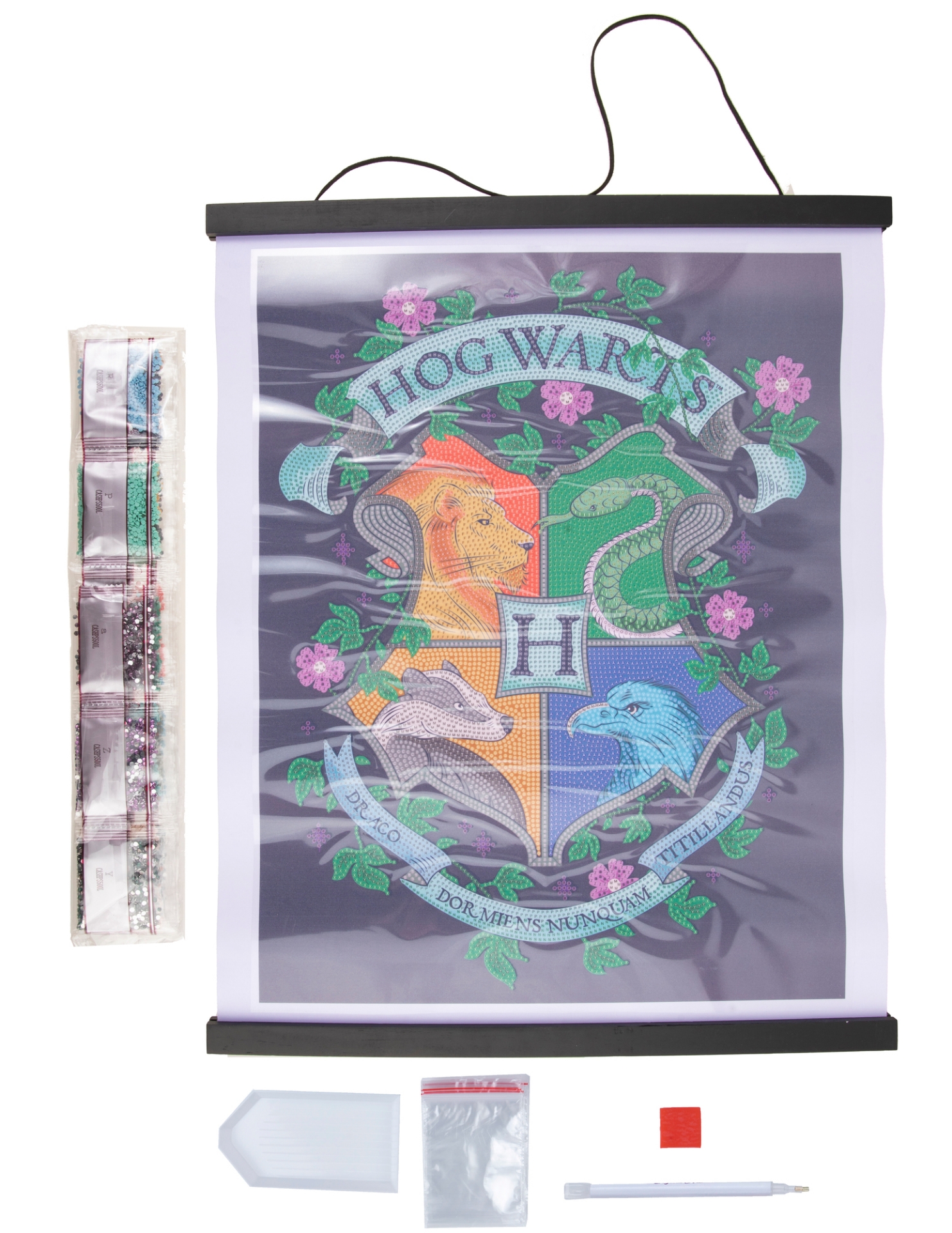 Hogwarts Crest - Crystal Art 35x45cm Scroll Kit | Stitchtastic