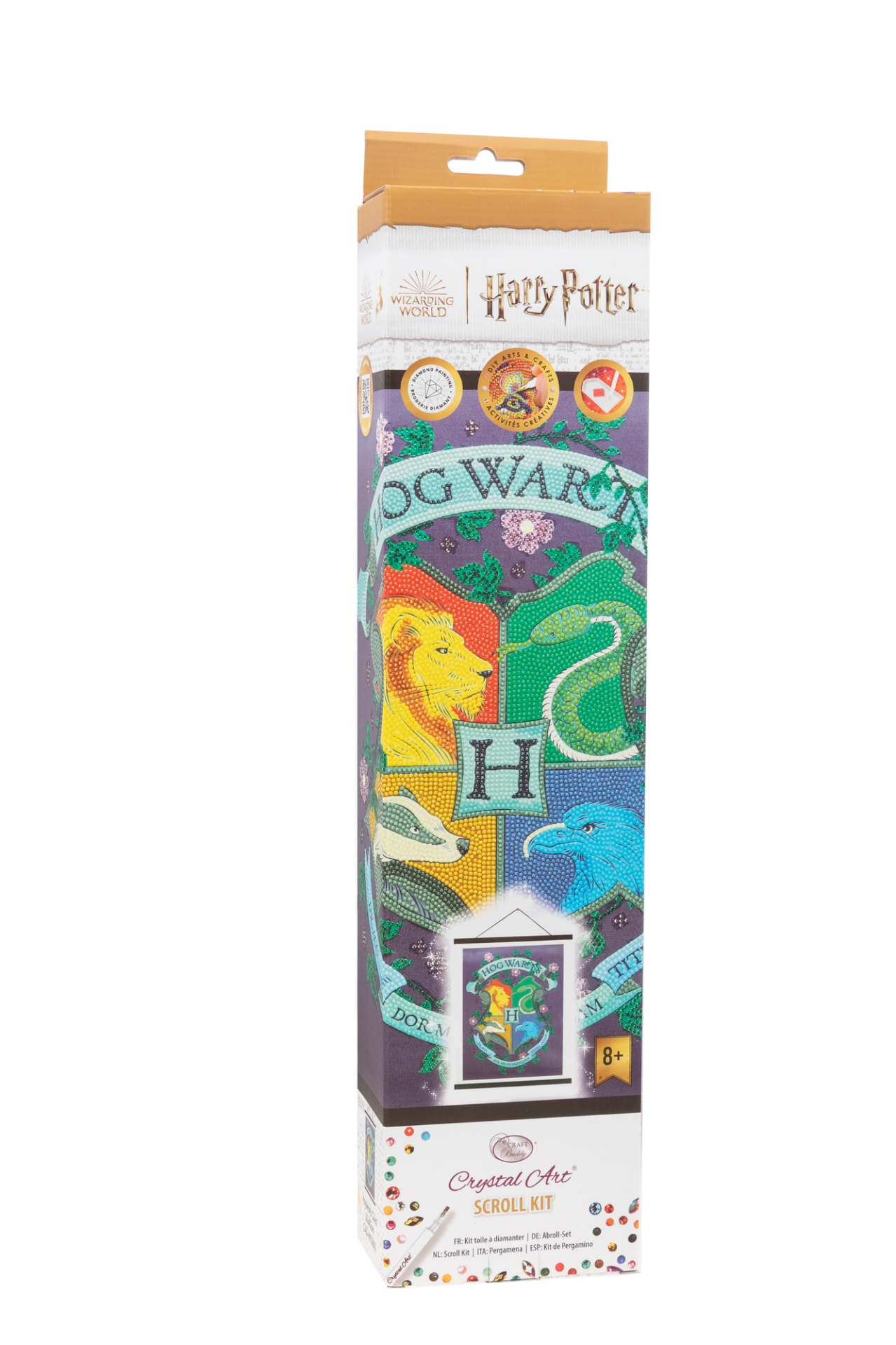 Hogwarts Crest - Crystal Art 35x45cm Scroll Kit | Stitchtastic