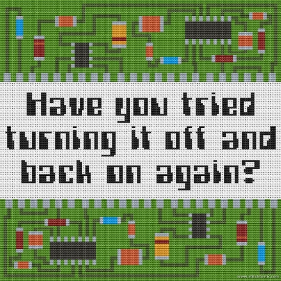 Computer Sayings Cross Stitch Kit and Chart | Stitchtastic