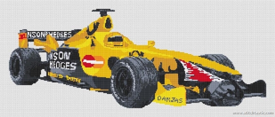 F1 Jordan Cross Stitch Kit and Chart | Stitchtastic