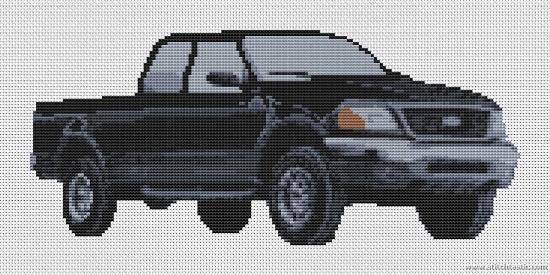 FORD F150 Cross Stitch Kit and Chart | Stitchtastic