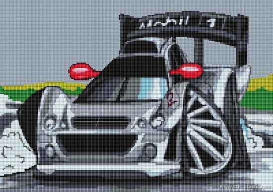 Formula 1 Car Cross Stitch Kit and Chart | Stitchtastic