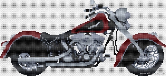 Indian Motorcycle Cross stitch Kit and Chart | Stitchtastic