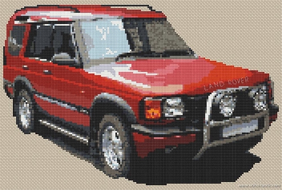 Land Rover Discovery Cross Stitch Kit and Chart | Stitchtastic