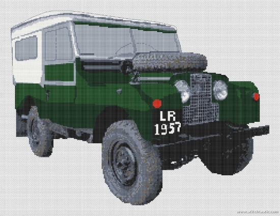 Land Rover Series 1 1957 Cross Stitch Kit and Chart | Stitchtastic