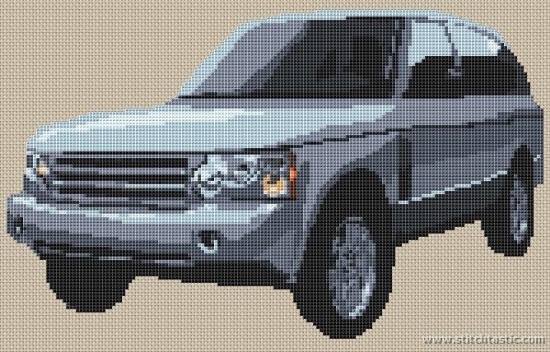 Range Rover Mark 4 Cross Stitch Kit and Chart | Stitchtastic