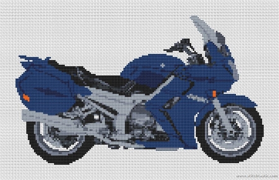 Yamaha FJR Motorcycle Cross Stitch Pattern Kit and Chart | Stitchtastic