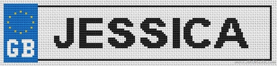 GB Number Plate Cross Stitch Kit and Chart | Stitchtastic