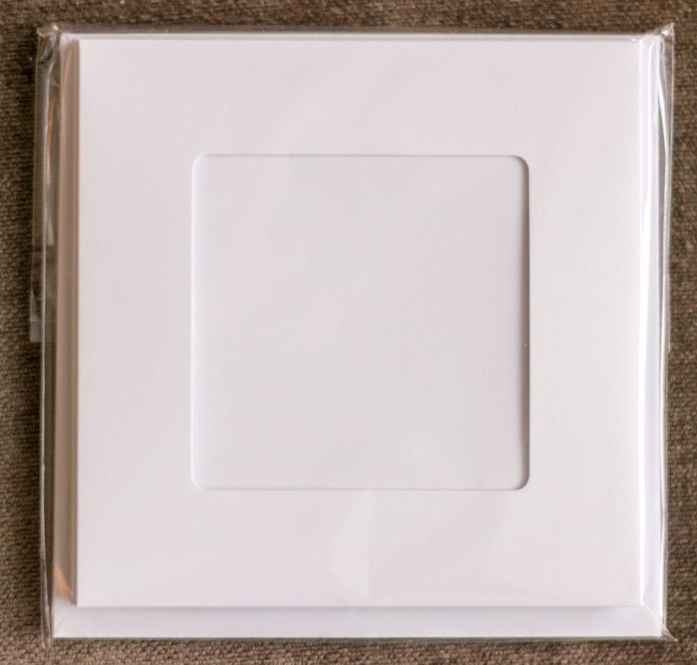 Square aperture square cards - White (Pack of 5) | Stitchtastic