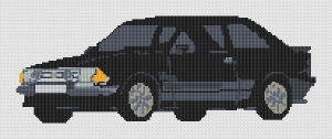 Ford Escort RS Turbo Cross stitch Kit and Chart | Stitchtastic