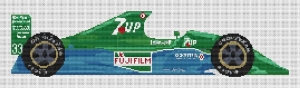 Formula one F1 1991 Jordan Race Car Cross Stitch Kit and Chart ...