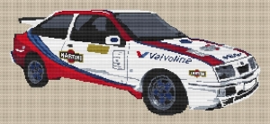 Ford Martini Rally Cosworth Cross Stitch Pattern Kit and Chart ...