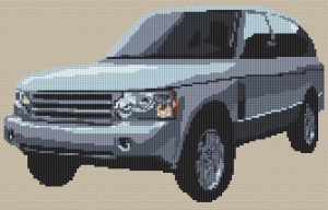 Range Rover Mark 4 Cross Stitch Kit and Chart | Stitchtastic
