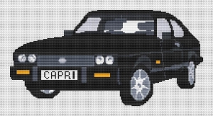 Ford Capri Cross Stitch Kit and Chart | Stitchtastic