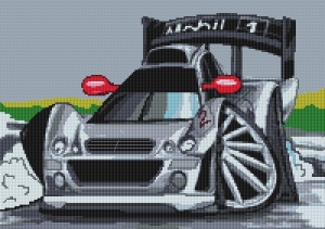 Formula 1 Car Cross Stitch Kit and Chart | Stitchtastic