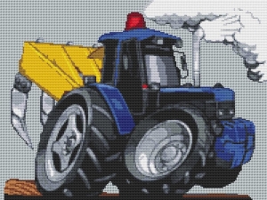 Ford Tractor With Plough Cross Stitch Kit and Chart | Stitchtastic