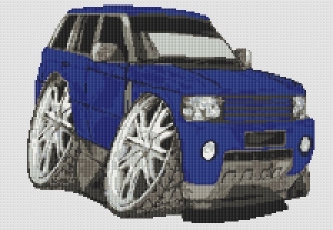 Range Rover Sport Caricature Cross Stitch Kit and Chart | Stitchtastic