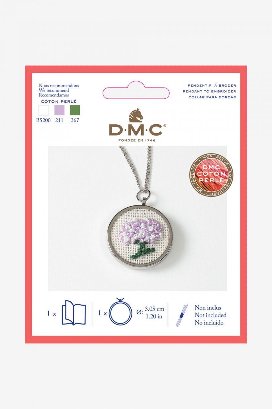 DMC Round Embroidery Pendant Kit | Stitchtastic