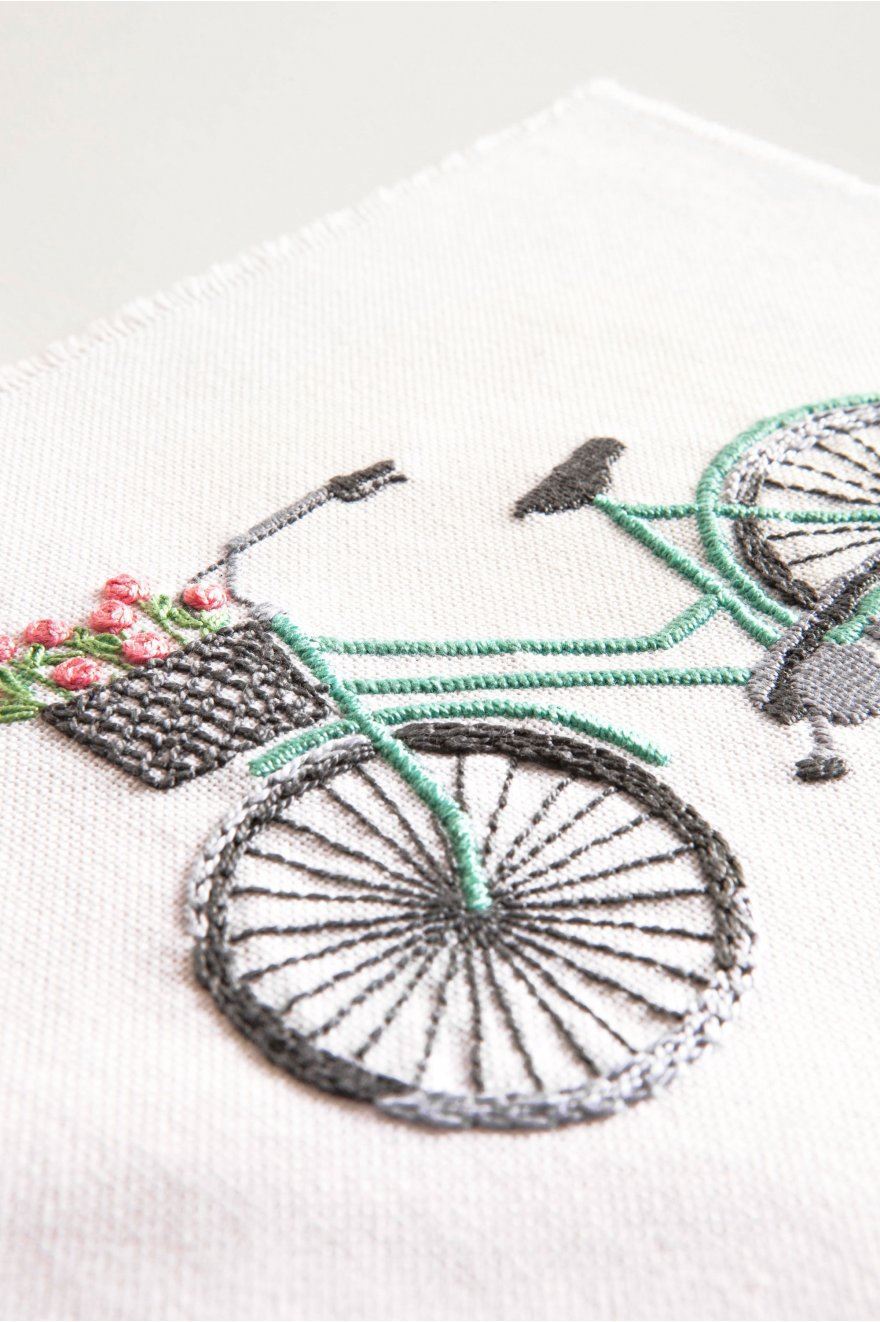 DMC Bicycle Embroidery Kit | Stitchtastic