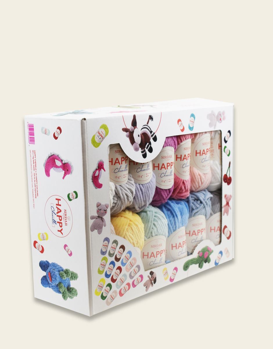 Sirdar Chenille Gift Box - 25 Happy Chenille Colours in One Box ...