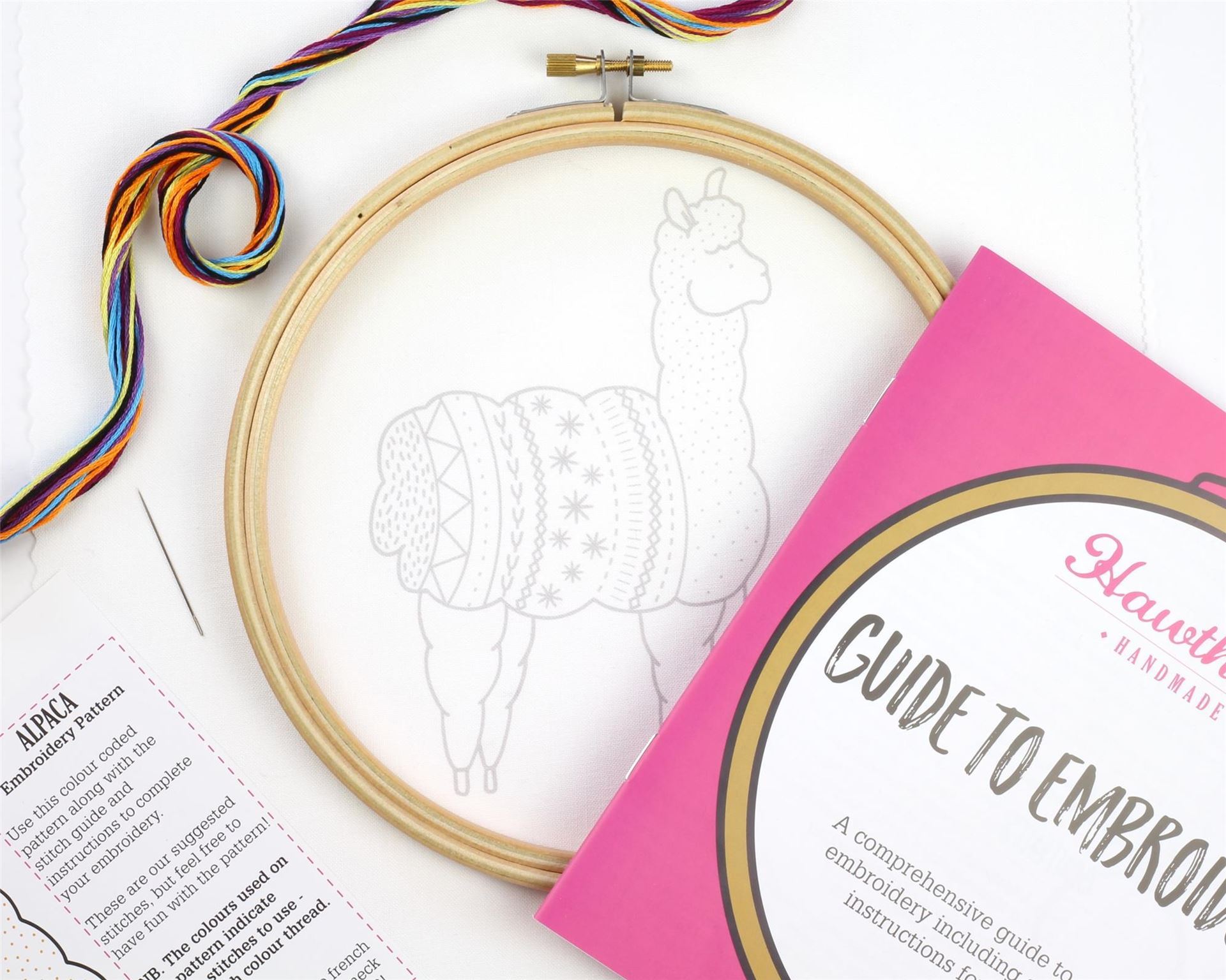 Alpaca Contemporary Embroidery Kit | Stitchtastic