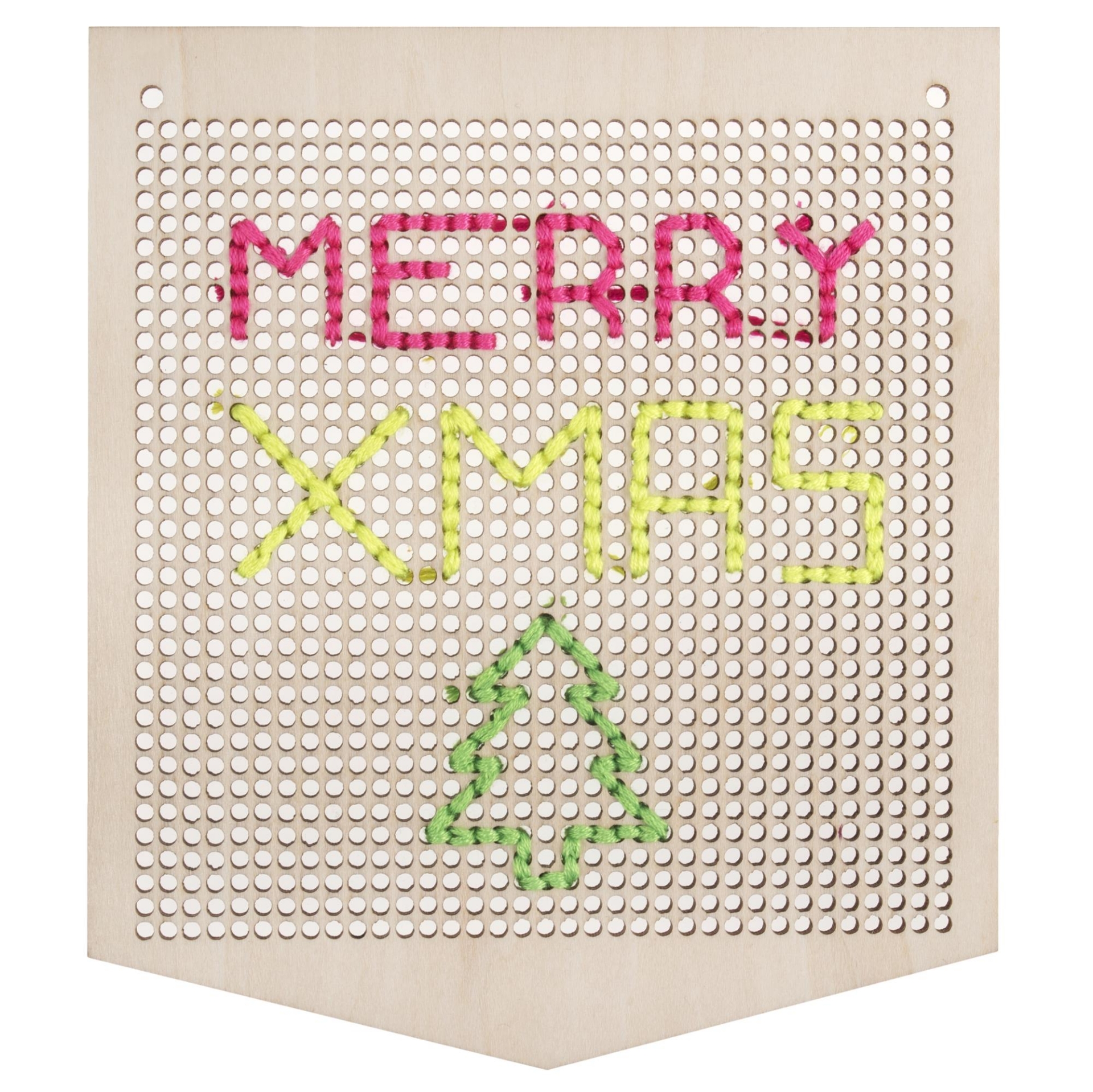 Wooden Banner Pennant: 14 x 16cm | Stitchtastic