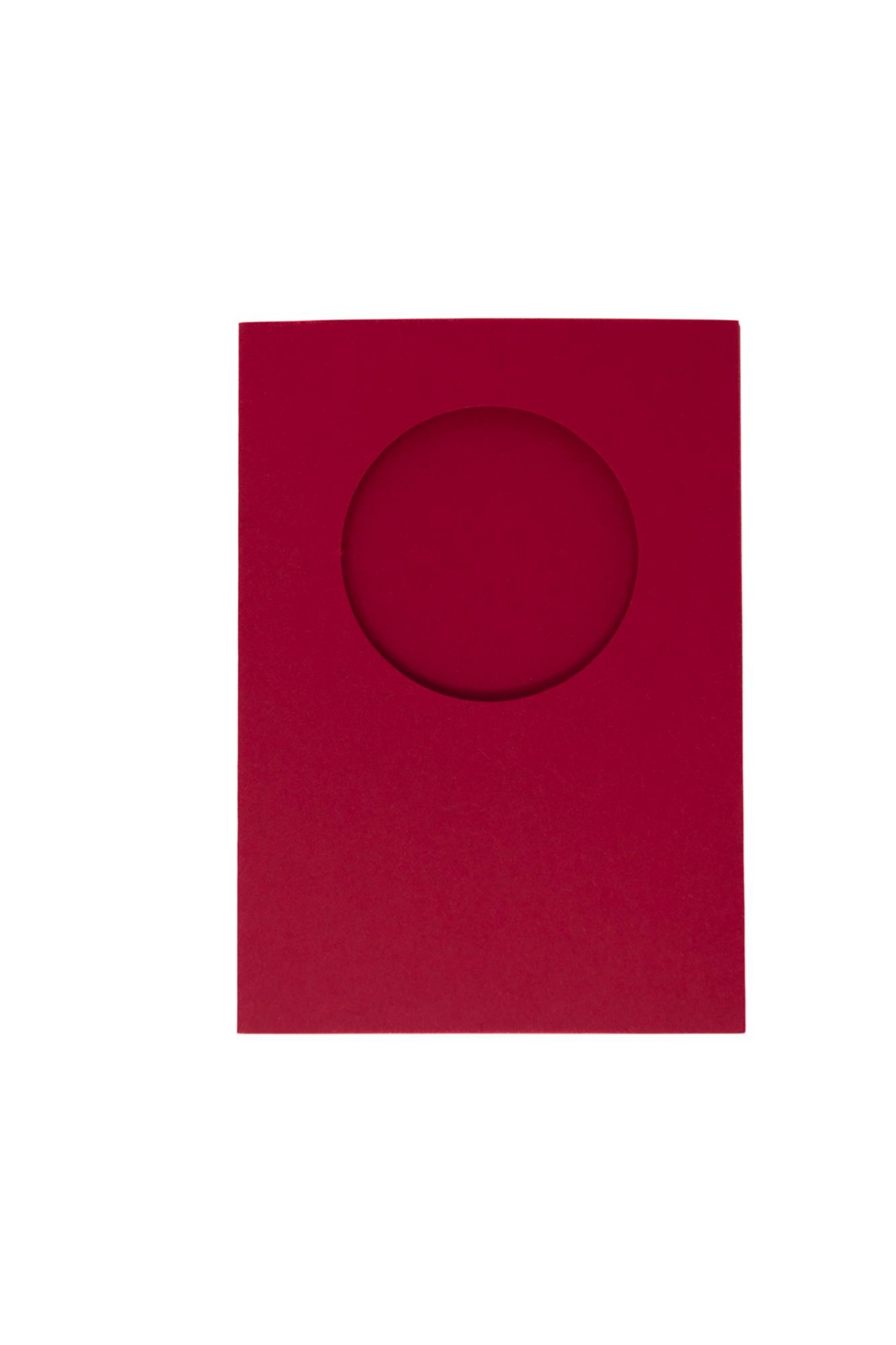 Round Aperture A6 Cards - Red (Pack Of 5) | Stitchtastic