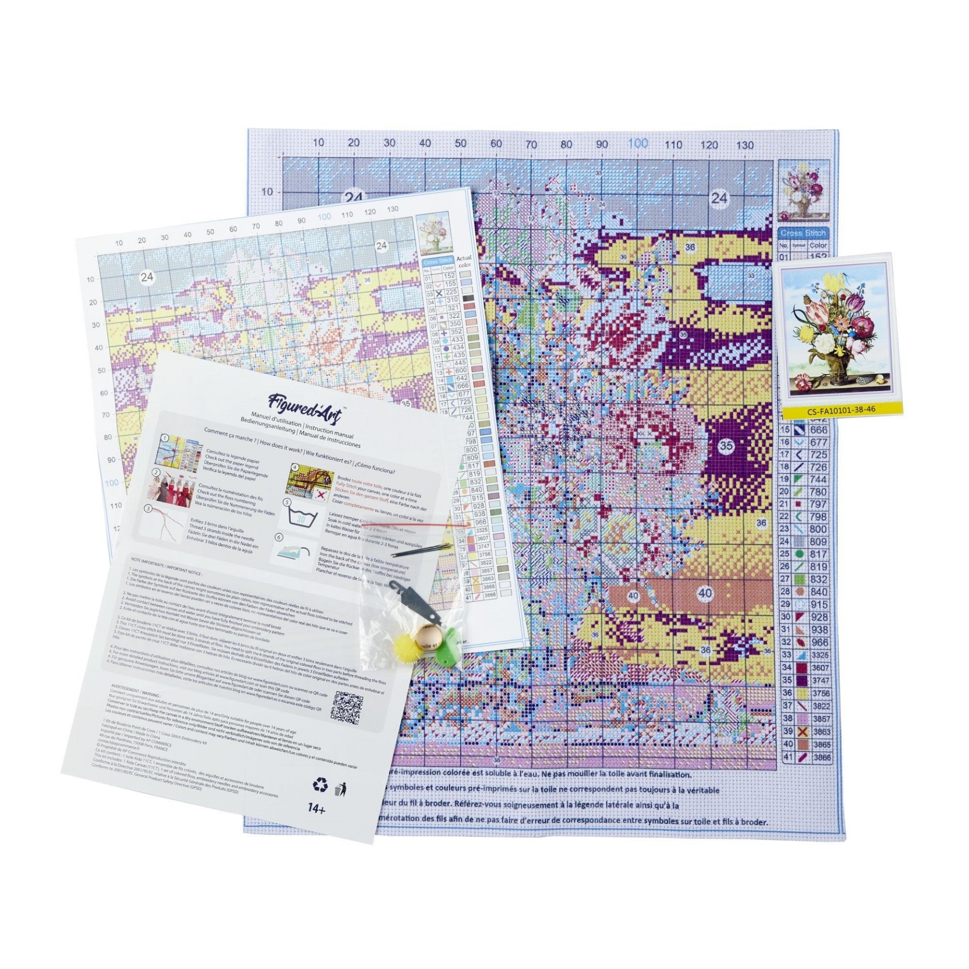 Colorful Village in Europe in Autumn Printed Cross Stitch Kit by ...