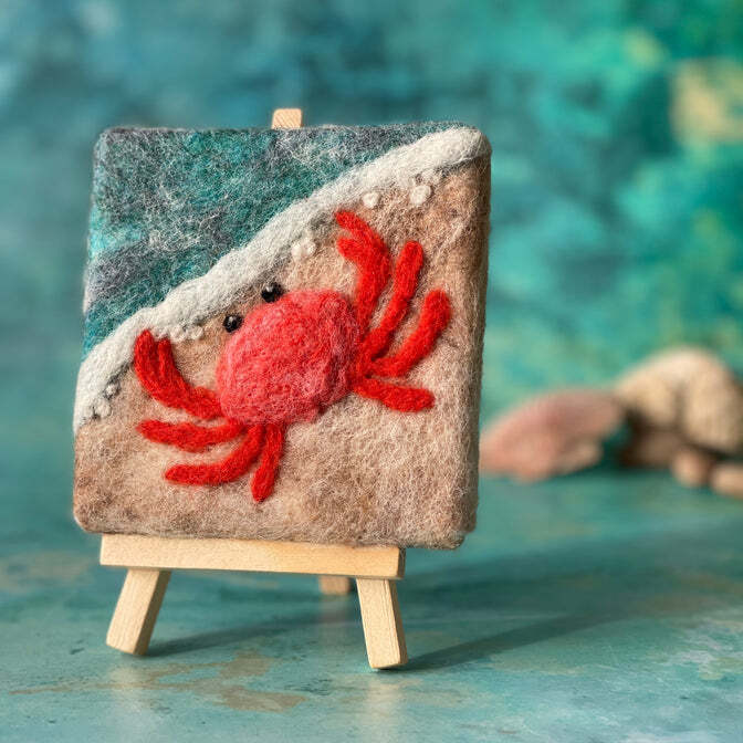 Mini Masterpiece Crab Needle Felting Kit | Stitchtastic
