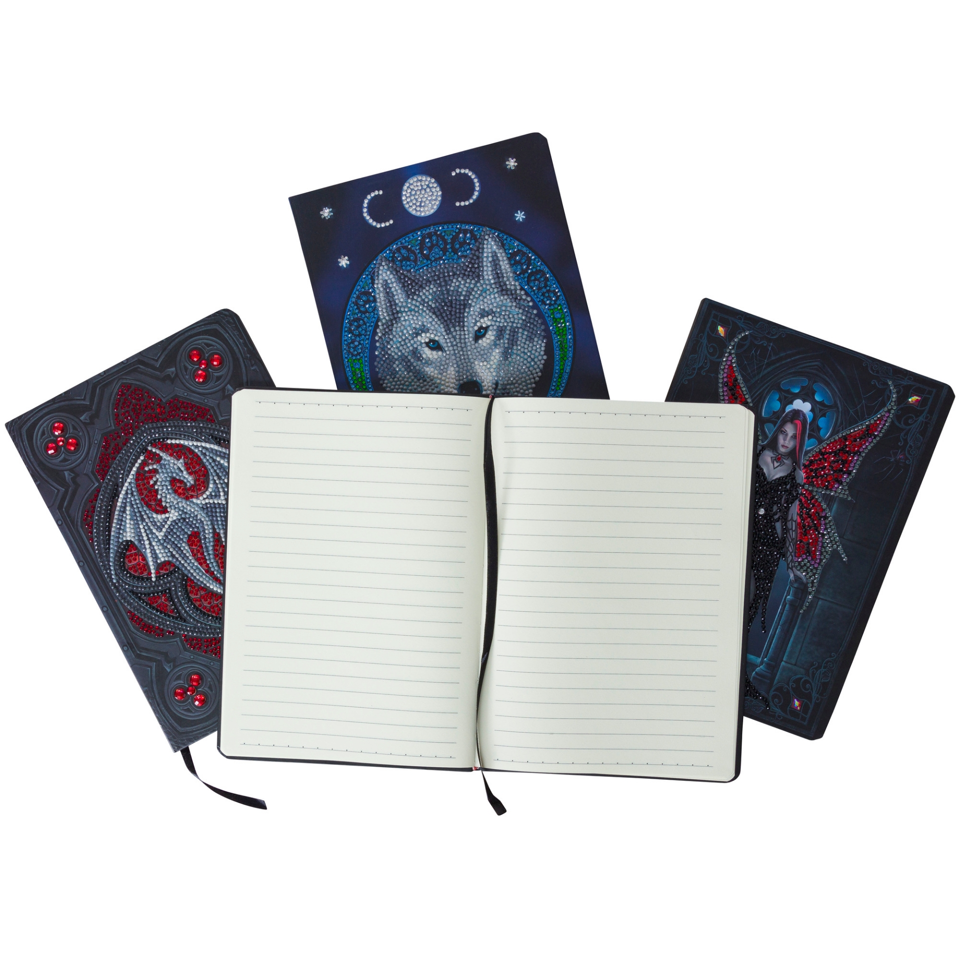 Lunar Wolf 26X18CM Crystal Art Notebook - design by Anne Stokes ...