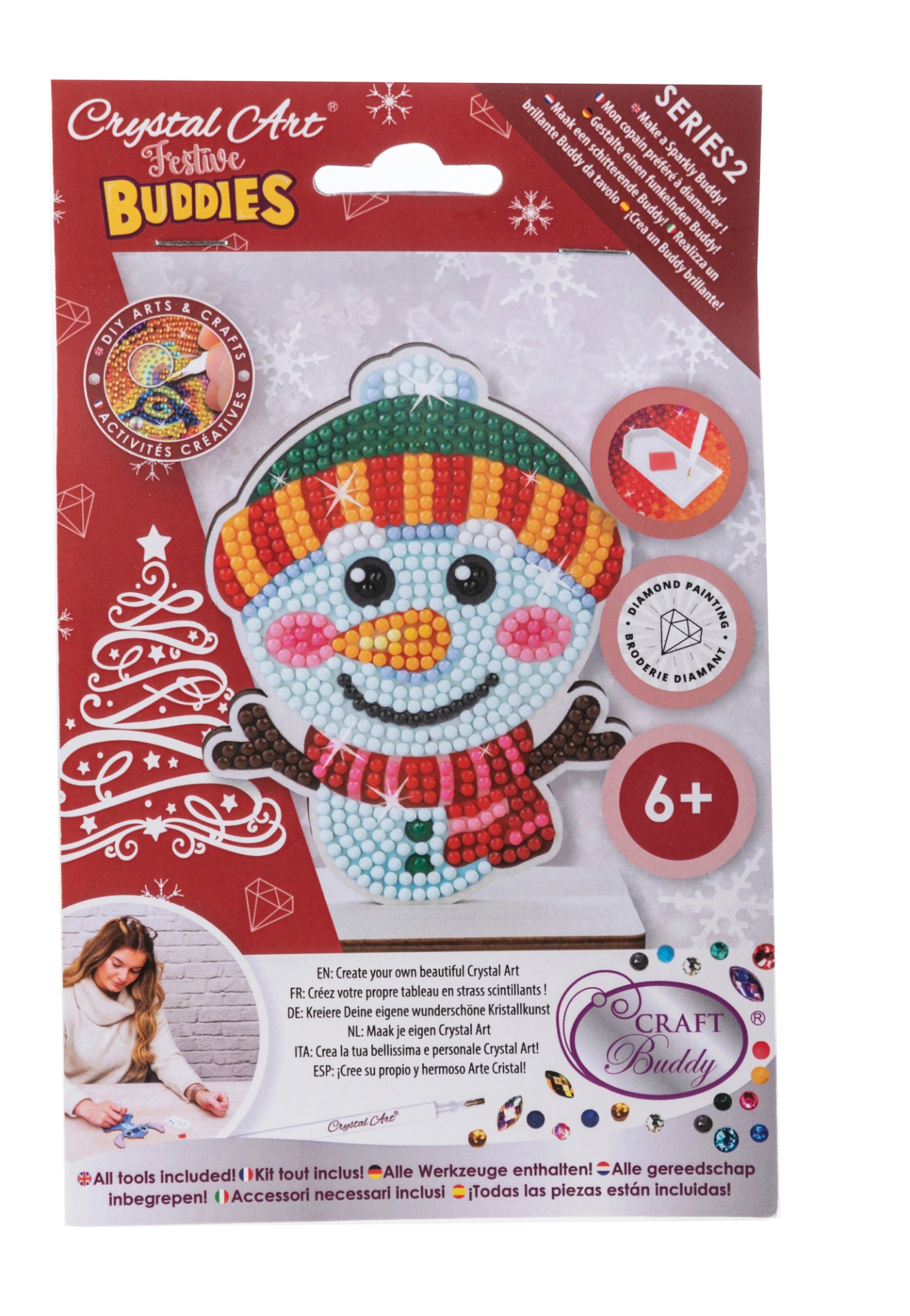 Snowman - Crystal Art Buddy Kit | Stitchtastic