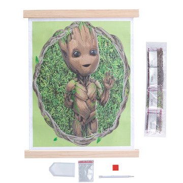 Groot - Crystal Art 35x45cm Scroll Kit | Stitchtastic