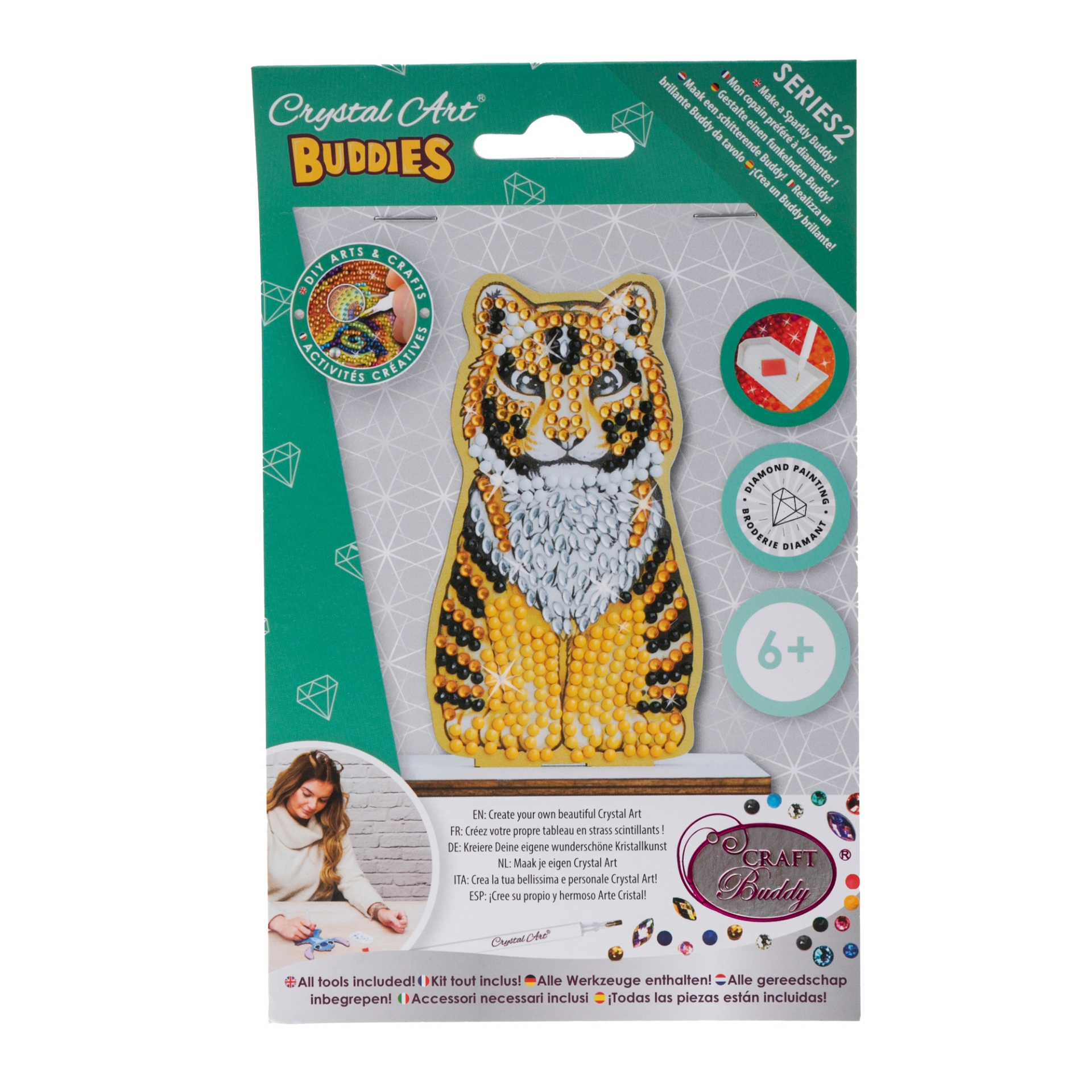Luna Tiger - Crystal Art Buddy Kit | Stitchtastic