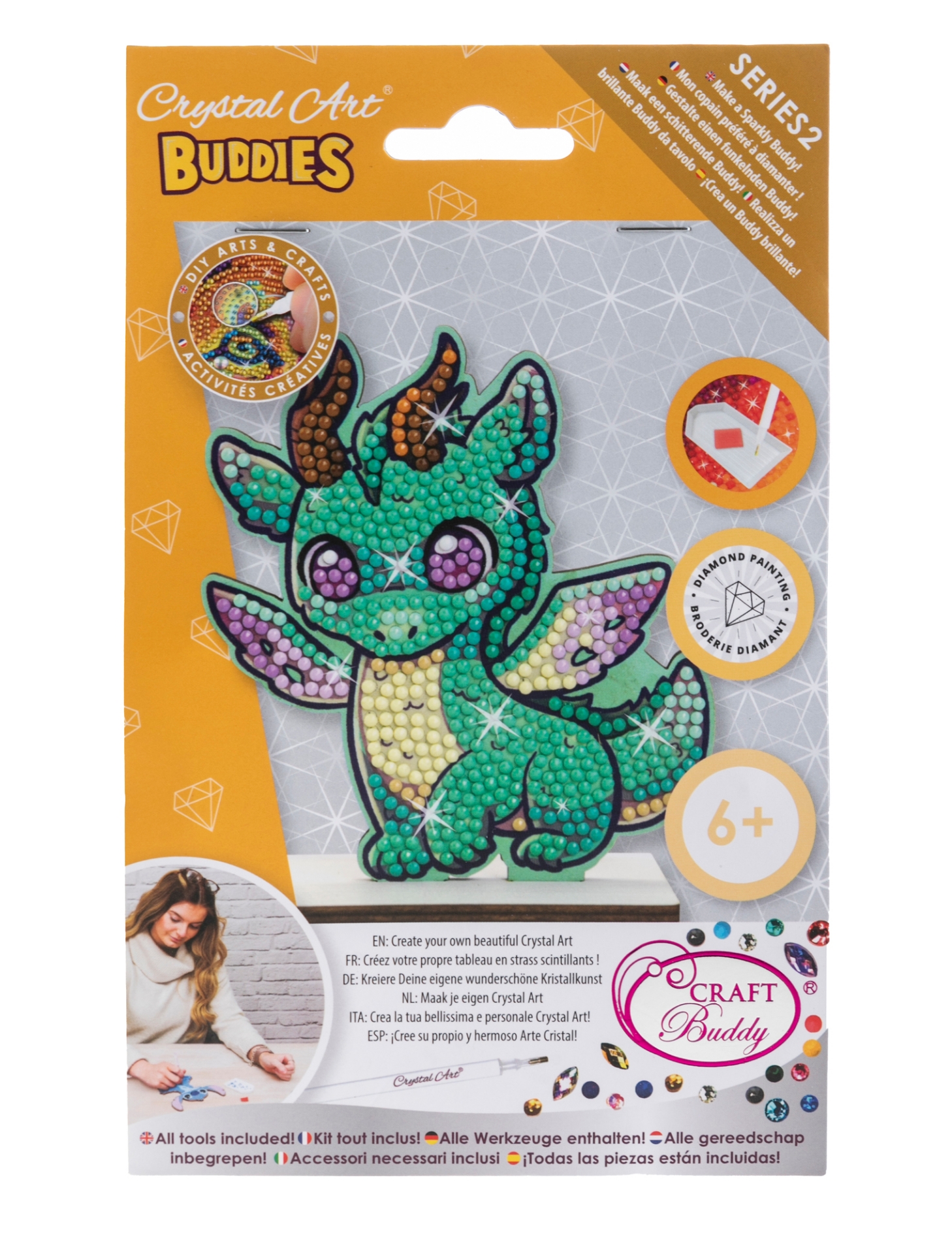 Smoky Dragon - Crystal Art Buddy Kit | Stitchtastic