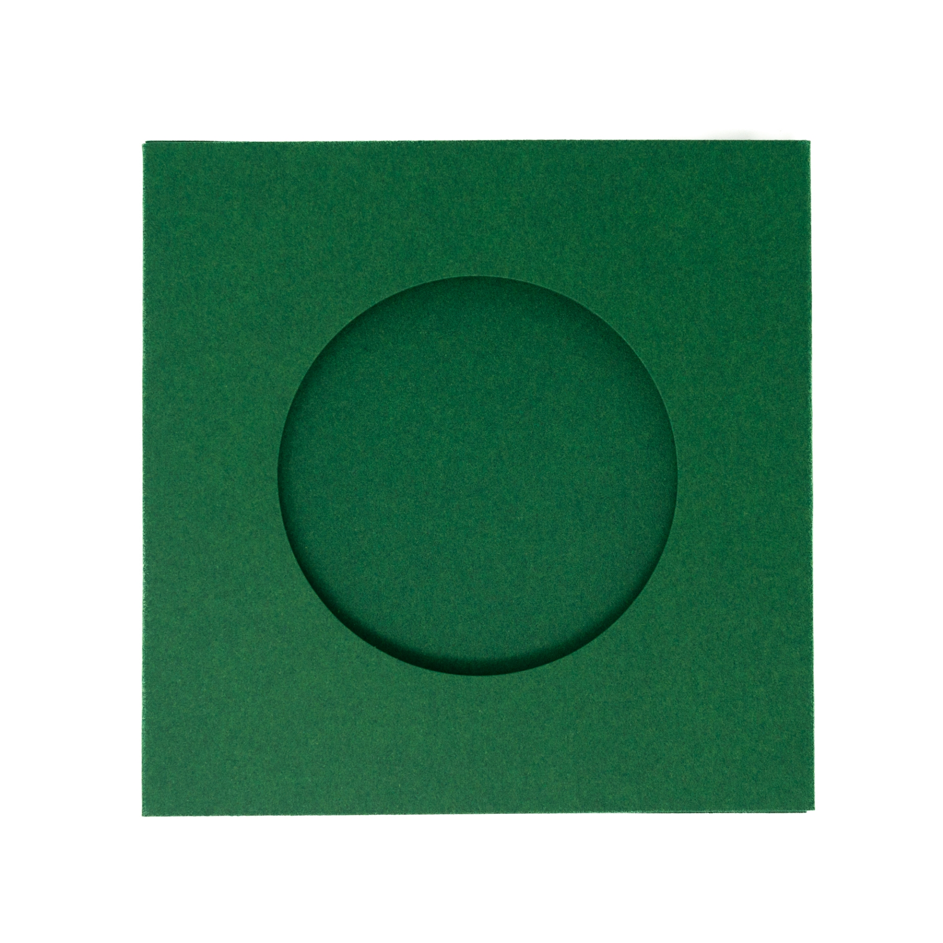 Round aperture square cards - Christmas Green (Pack of 5) | Stitchtastic