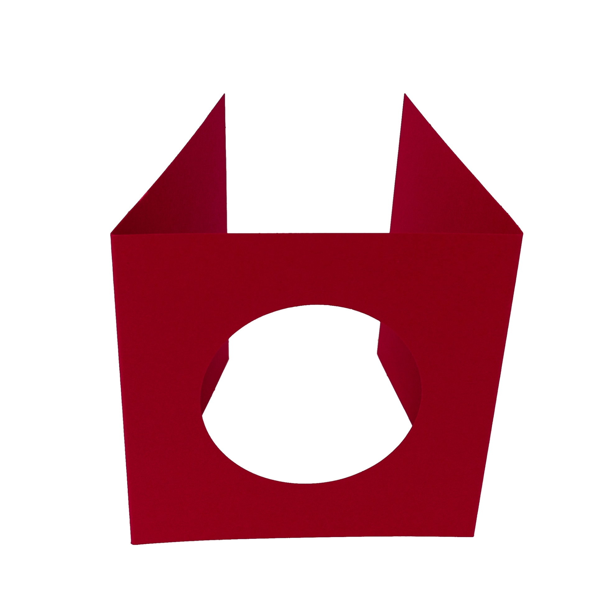 Round aperture square cards - Christmas Red (Pack of 5) | Stitchtastic