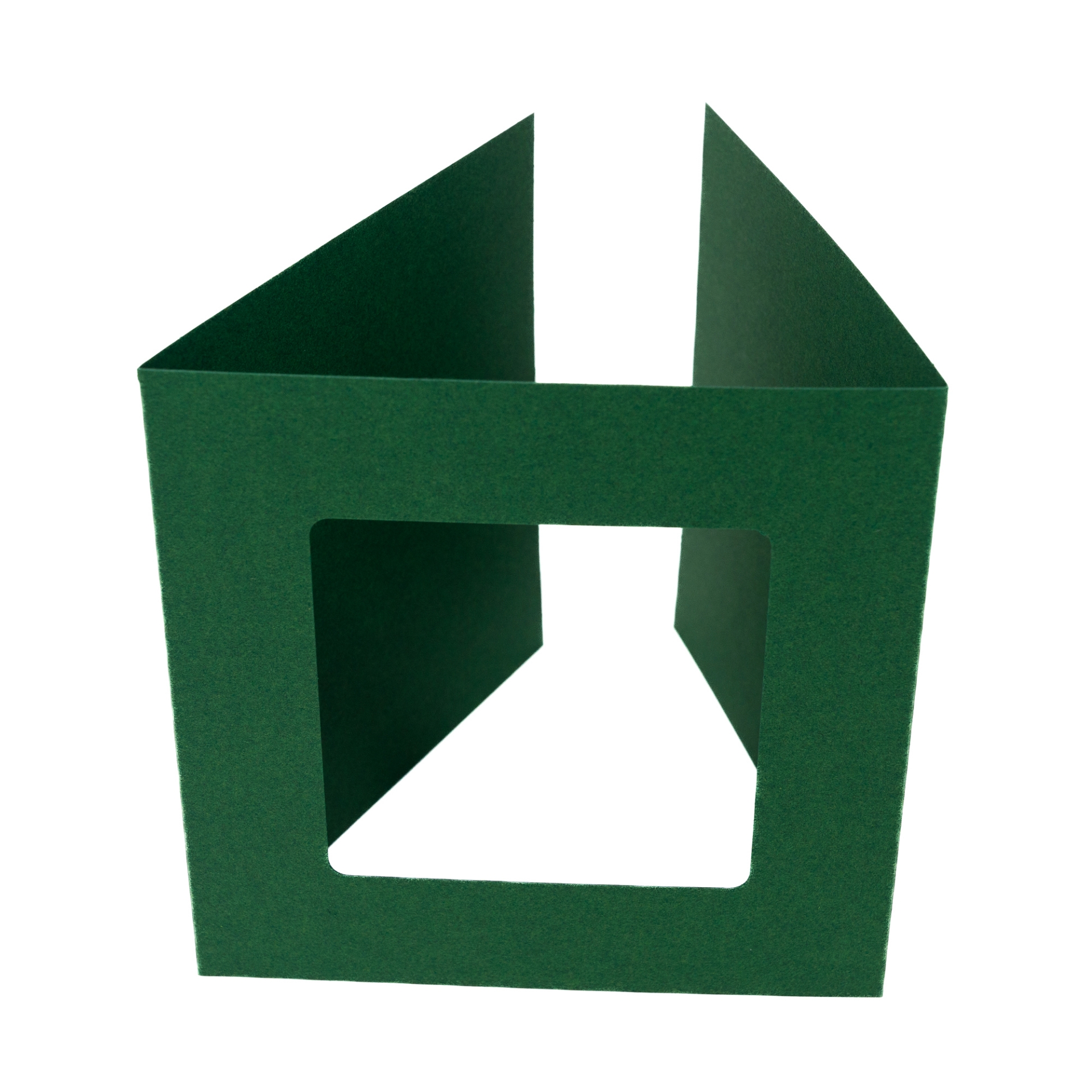 Square aperture square cards - Christmas Green (Pack of 5) | Stitchtastic