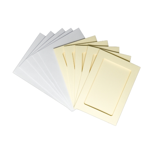 Rectangular Aperture A6 Cards - Cream (Pack Of 5) | Stitchtastic