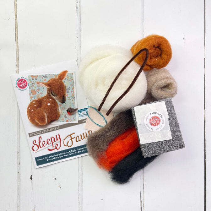 Sleepy Fawn Needle Felting Kit | Stitchtastic