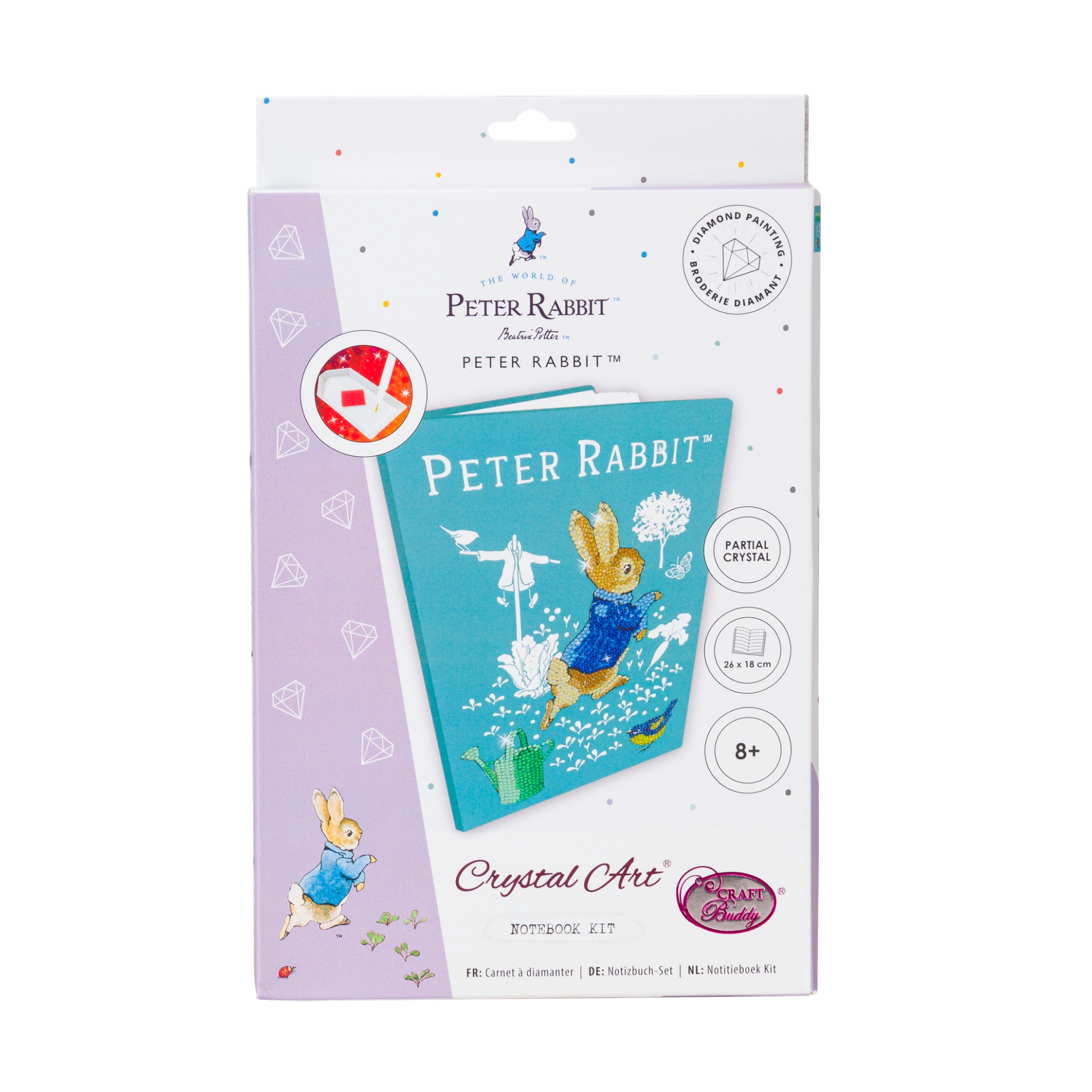 Peter Rabbit 26X18CM Crystal Art Notebook | Stitchtastic