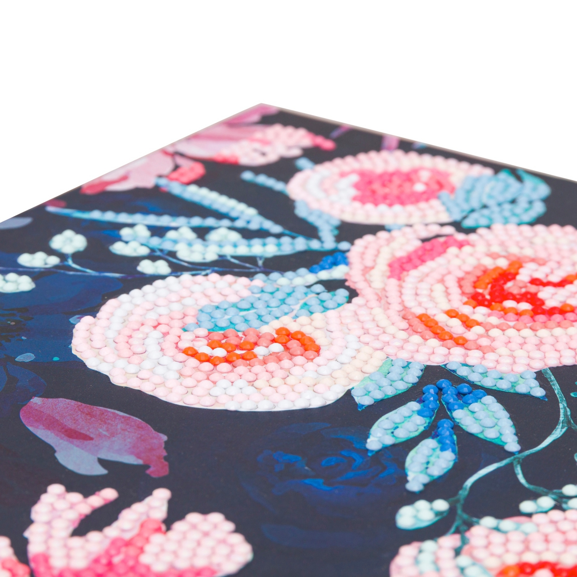 Pretty Pink Flowers 26X18CM Crystal Art Notebook | Stitchtastic