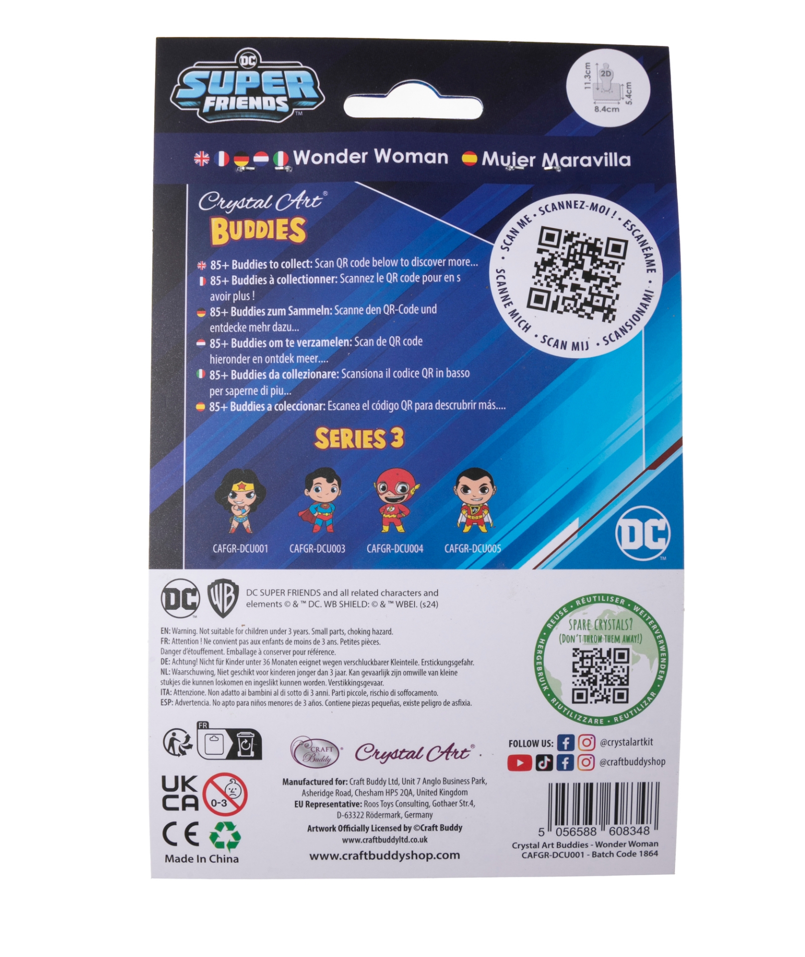 Wonder Woman - Crystal Art Buddy Kit (DC) | Stitchtastic