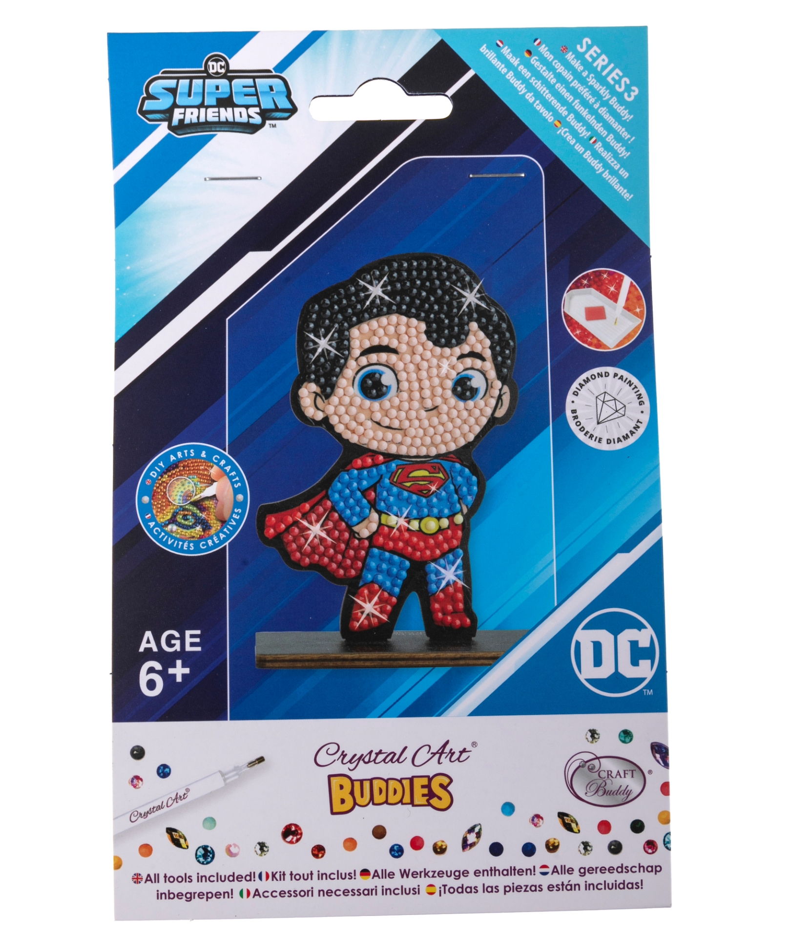 Superman - Crystal Art Buddy Kit (DC) | Stitchtastic