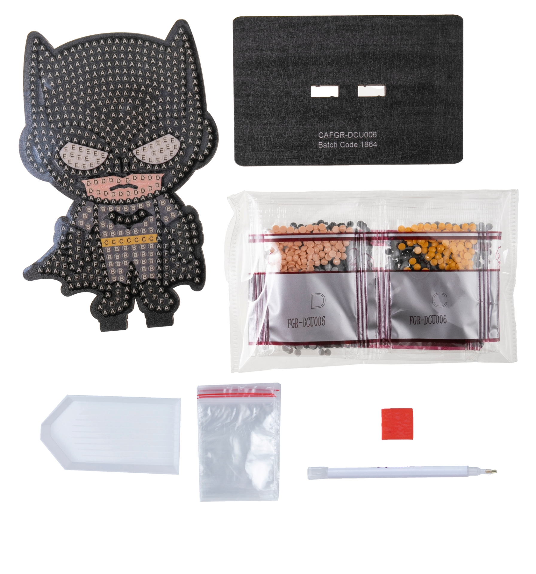 Batman (Black) - Crystal Art Buddy Kit (DC) | Stitchtastic