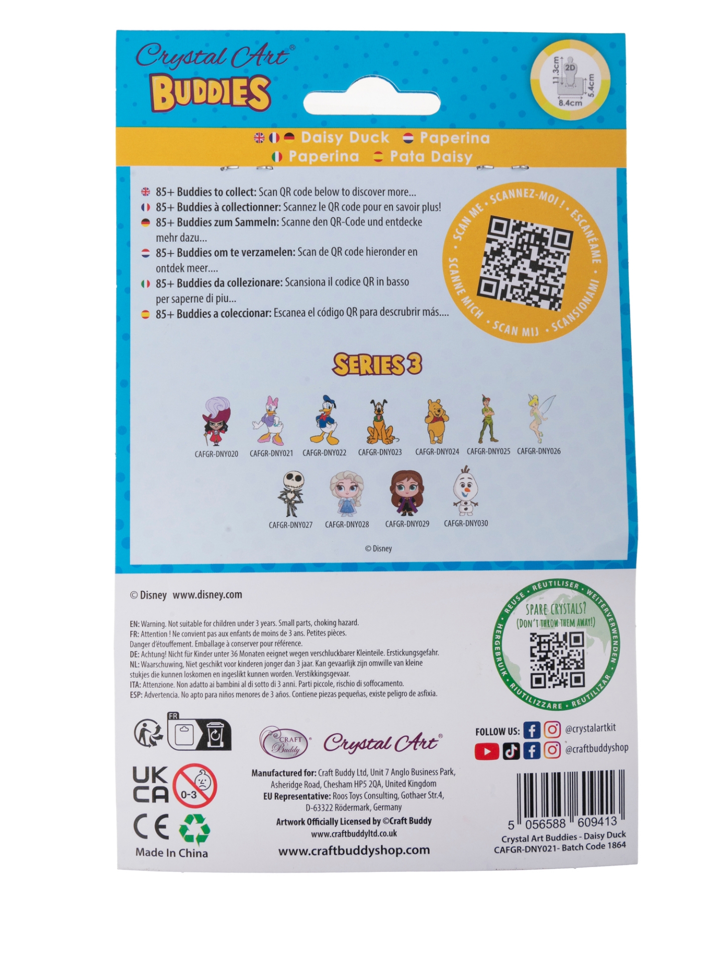 Daisy Duck - Crystal Art Buddy Kit (Disney) | Stitchtastic