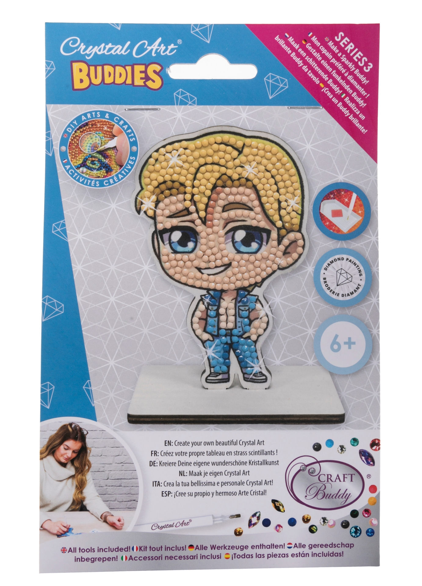 Mike - Crystal Art Buddy Kit | Stitchtastic