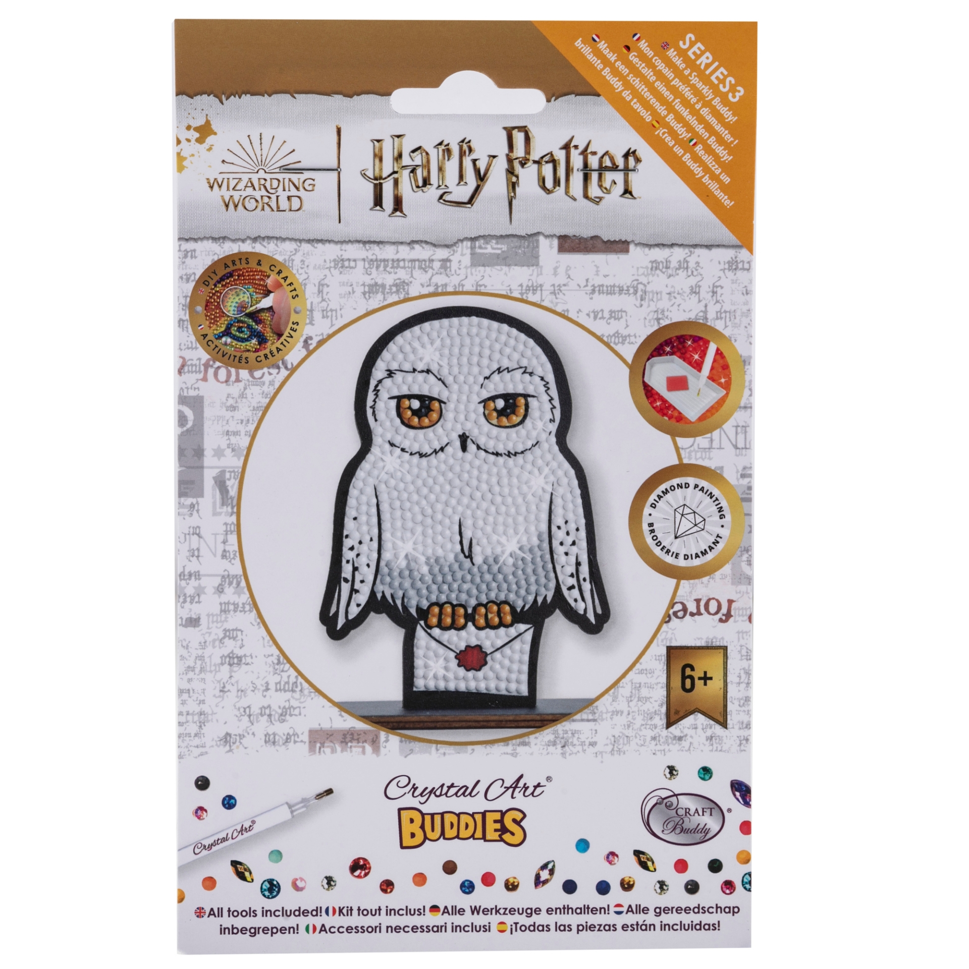 Hedwig - Crystal Art Buddy Kit (Harry Potter) | Stitchtastic