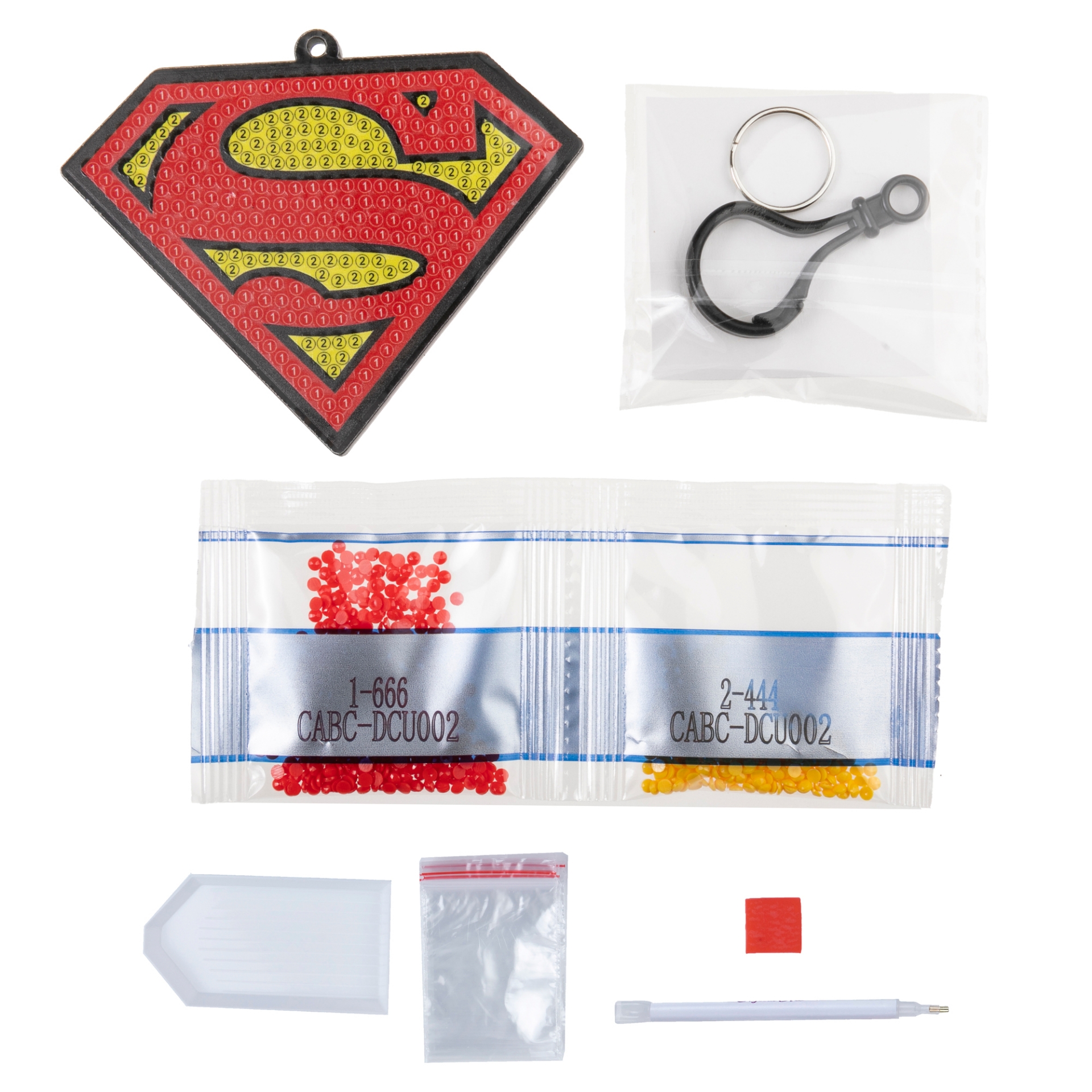 Superman - Crystal Art Bag Charm (DC) | Stitchtastic
