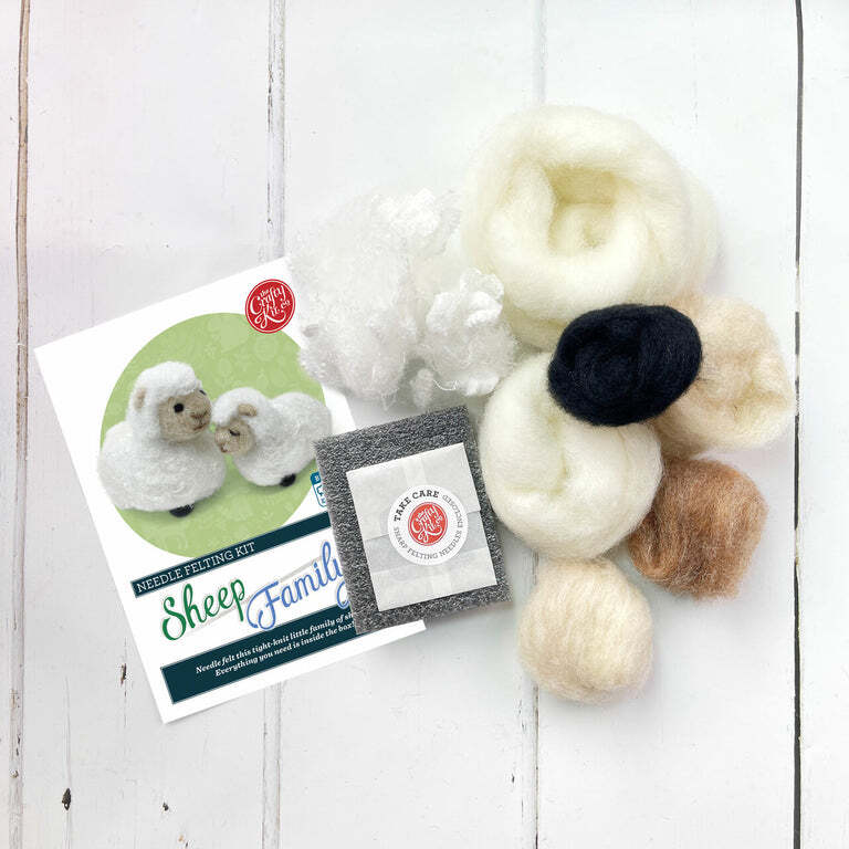 Sheep Family Needle Felting Kit | Stitchtastic