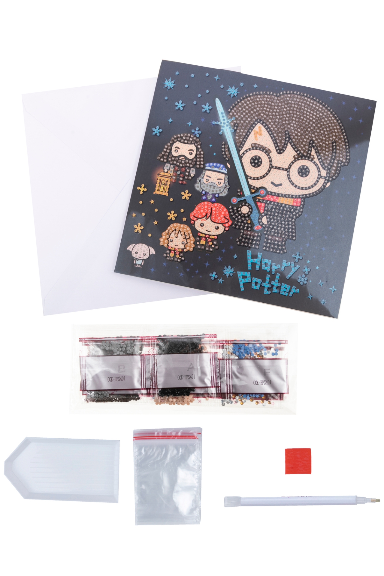 Harry Potter Family 18x18cm Crystal Art Card | Stitchtastic